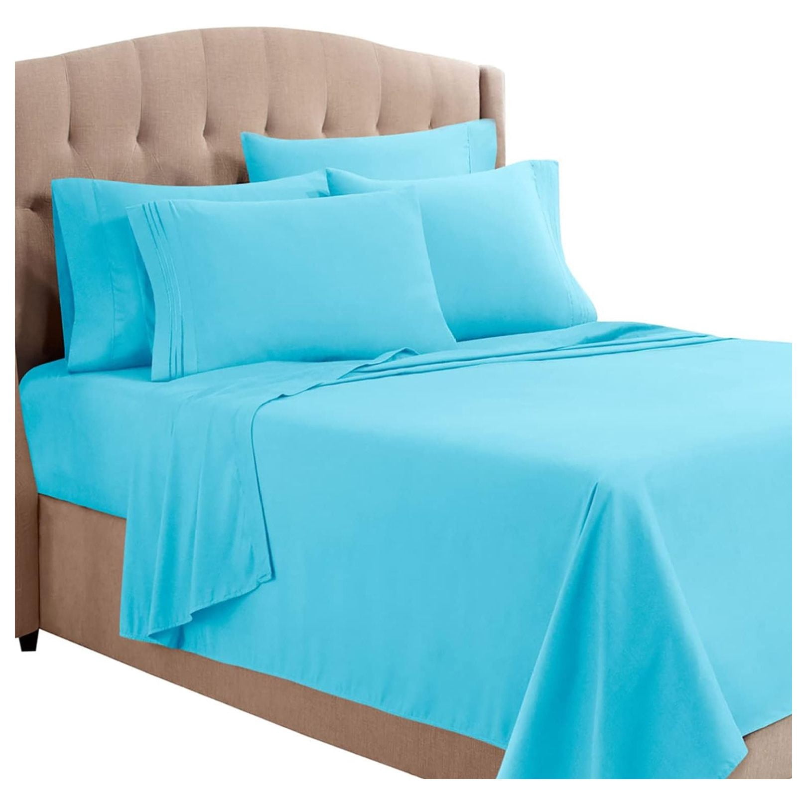 King Sheets, 6 Piece Set - Hotel Luxury Sheets for King Size Bed, Super ...