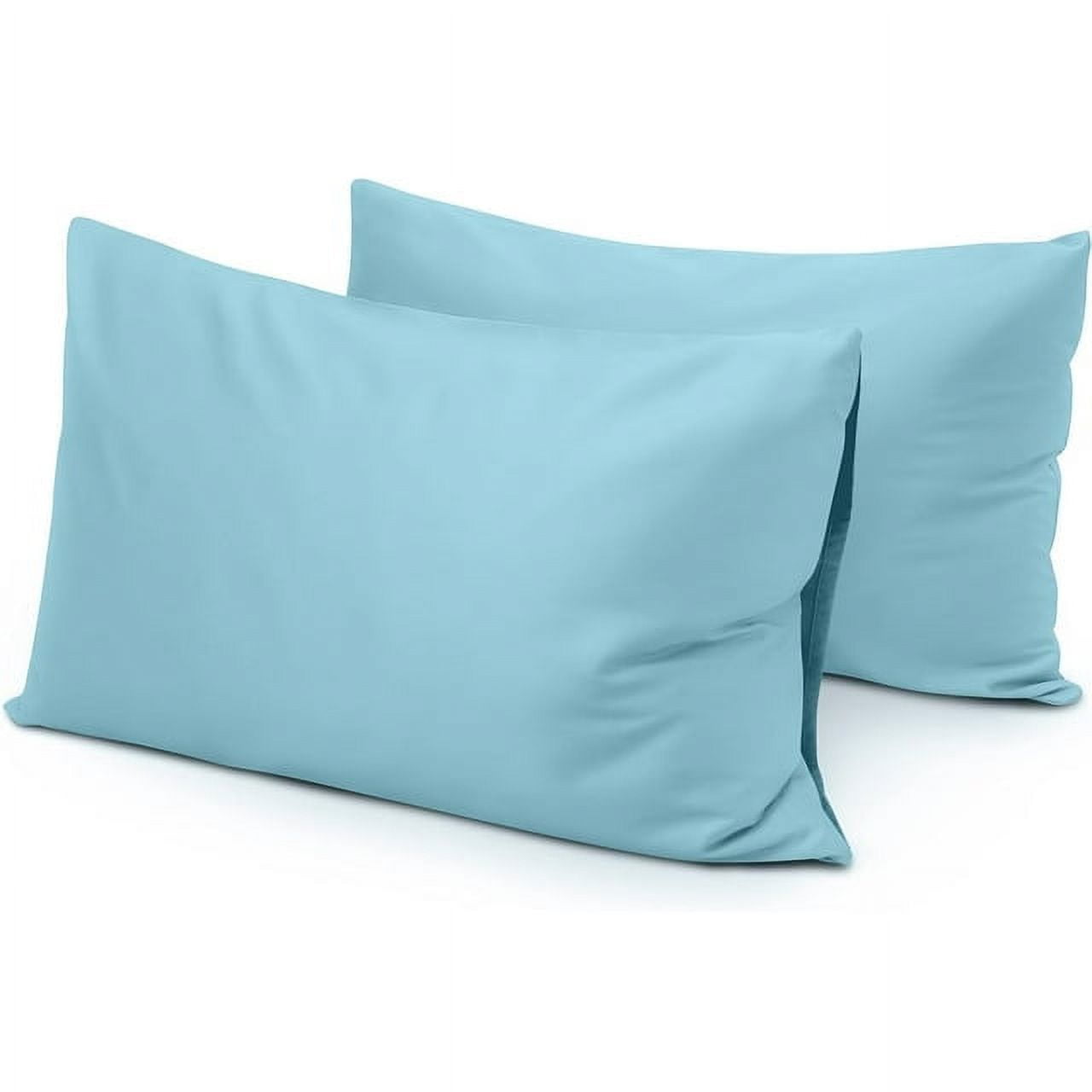 King Size 400 Thread Count Cotton Pillowcases Set of 2, Solid Percale ...