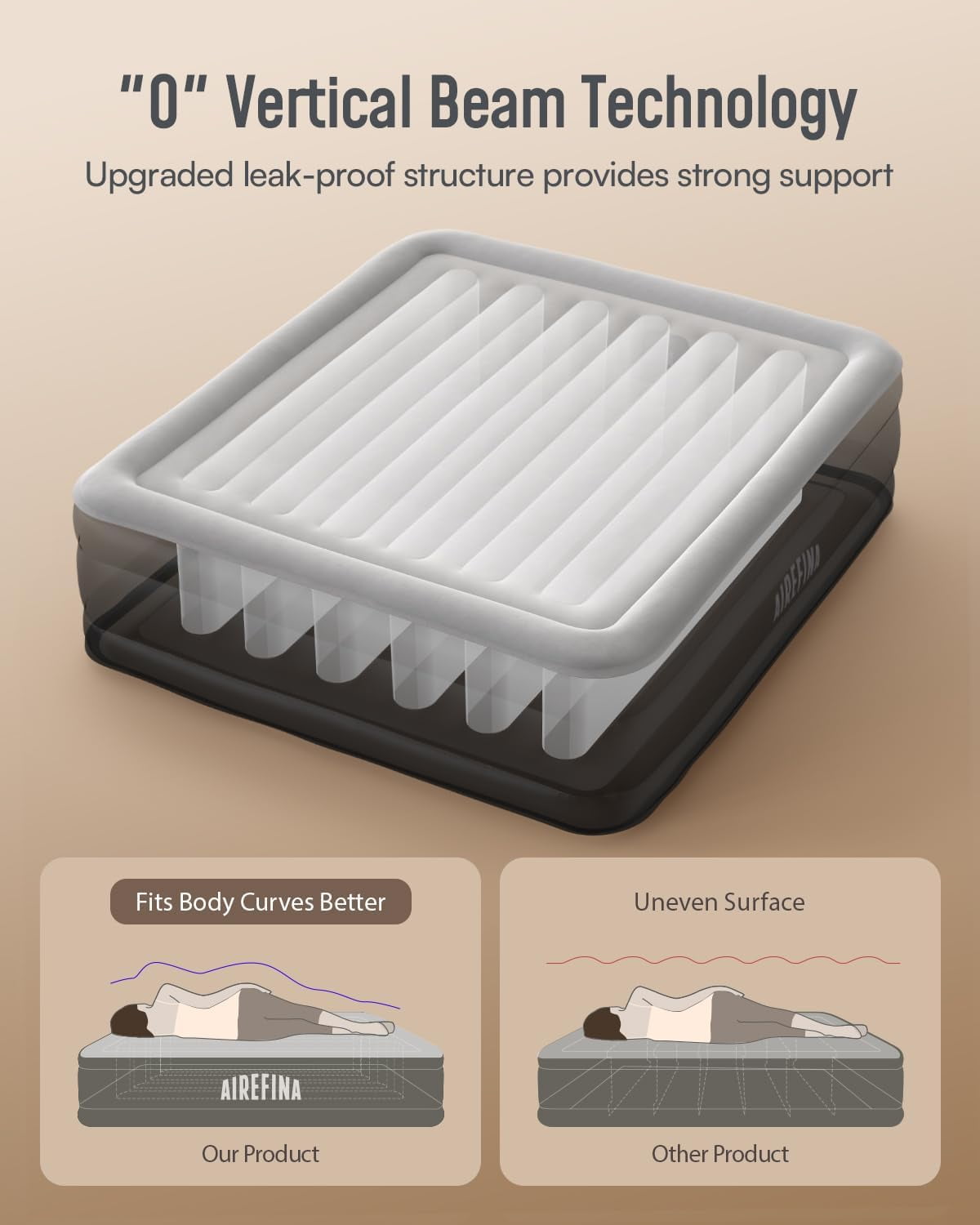 King Size Air Mattress with Built in Pump, 20 Raised Comfort Inflatable ...