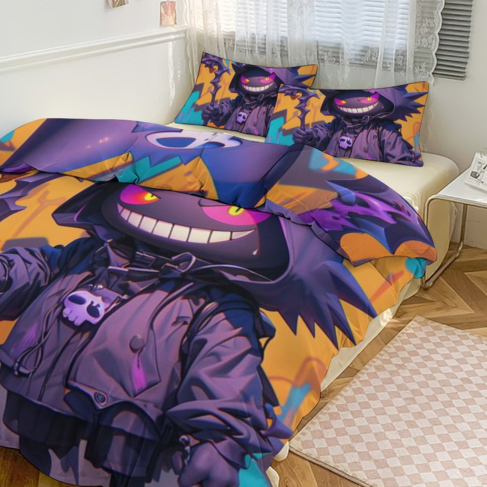 King Size Bedding Sets Gengar Bedding Set for Kids Gengar Merch Anime ...