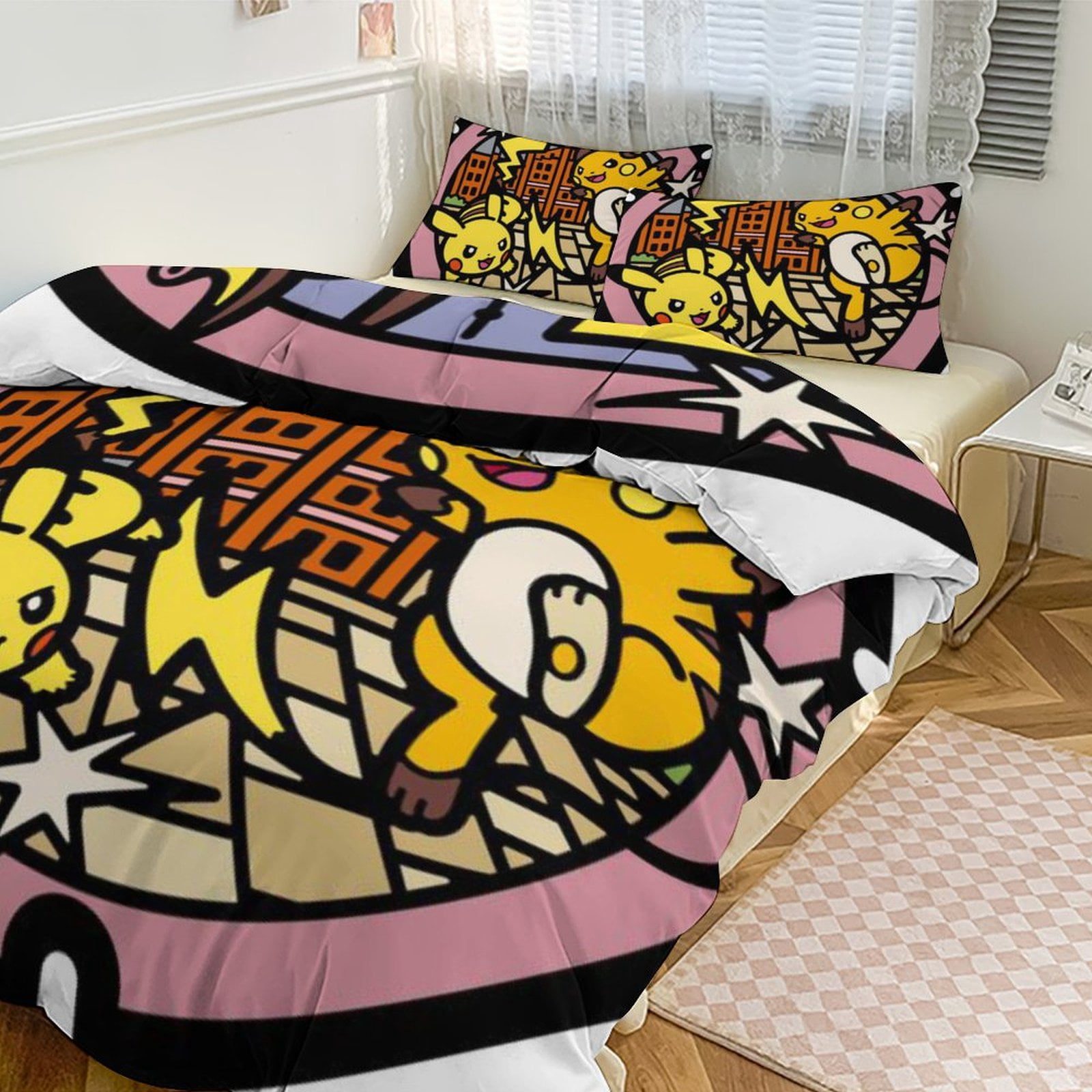 King Size Bedding Sets Pikachu Bedding Set for Kids Pikachu Merch Anime ...