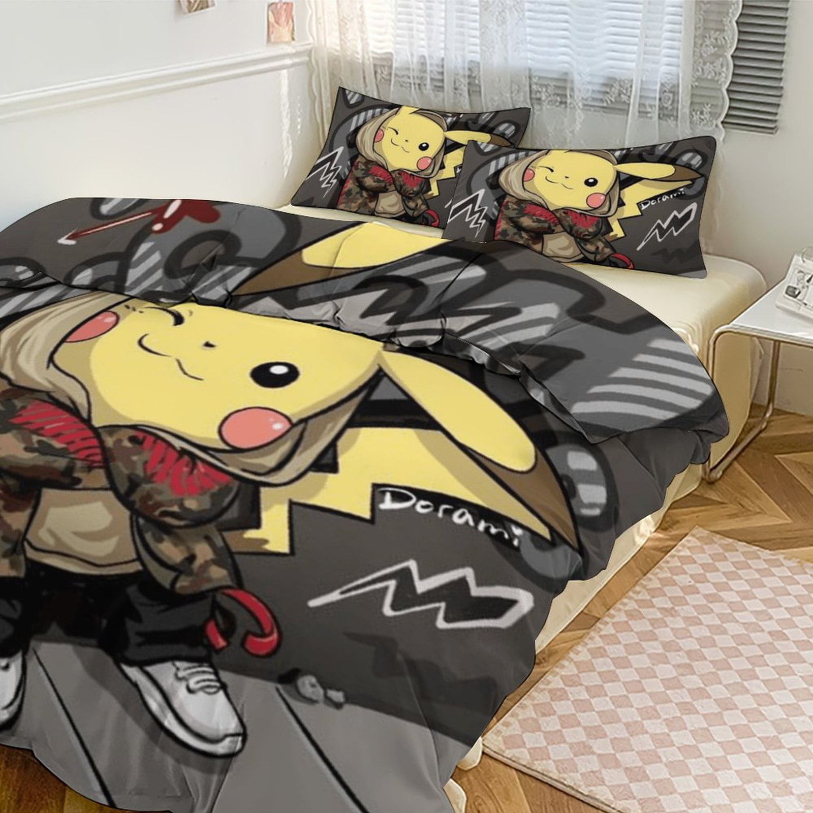 King Size Bedding Sets Pikachu Bedding Set for Kids Pikachu Merch Anime ...