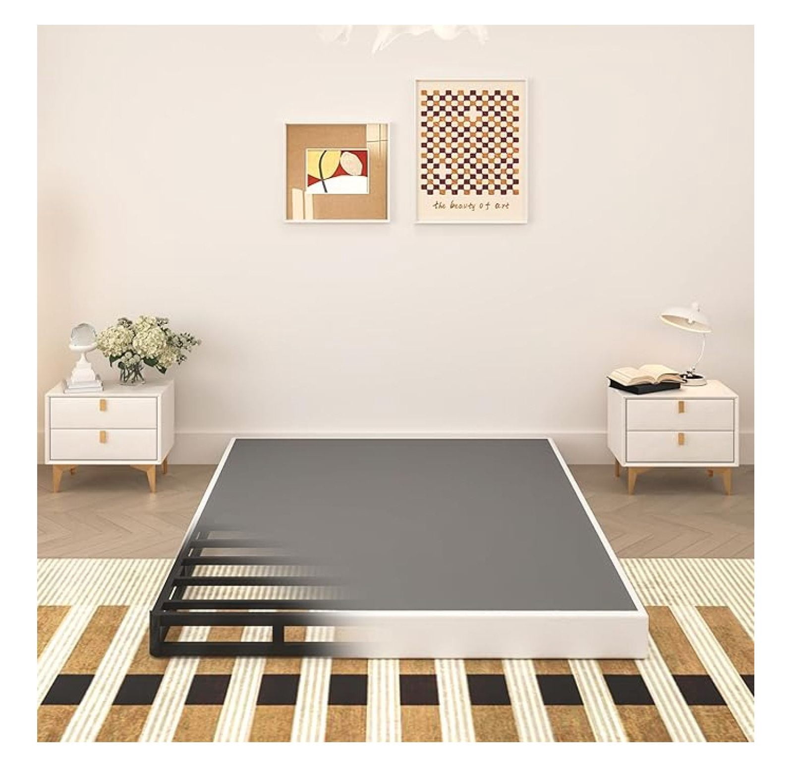 King Size Box Spring 5 Inch, Heavy Duty Metal Foundation, 3000 lbs ...