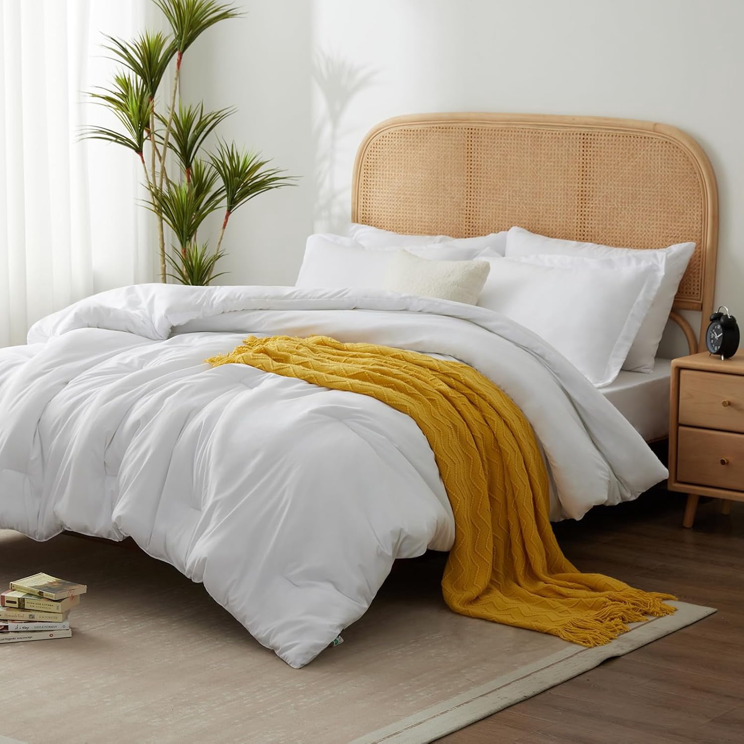 King Size Comforter Set(102"x90"),All-Season Comfort Set 7-Piece Soft ...
