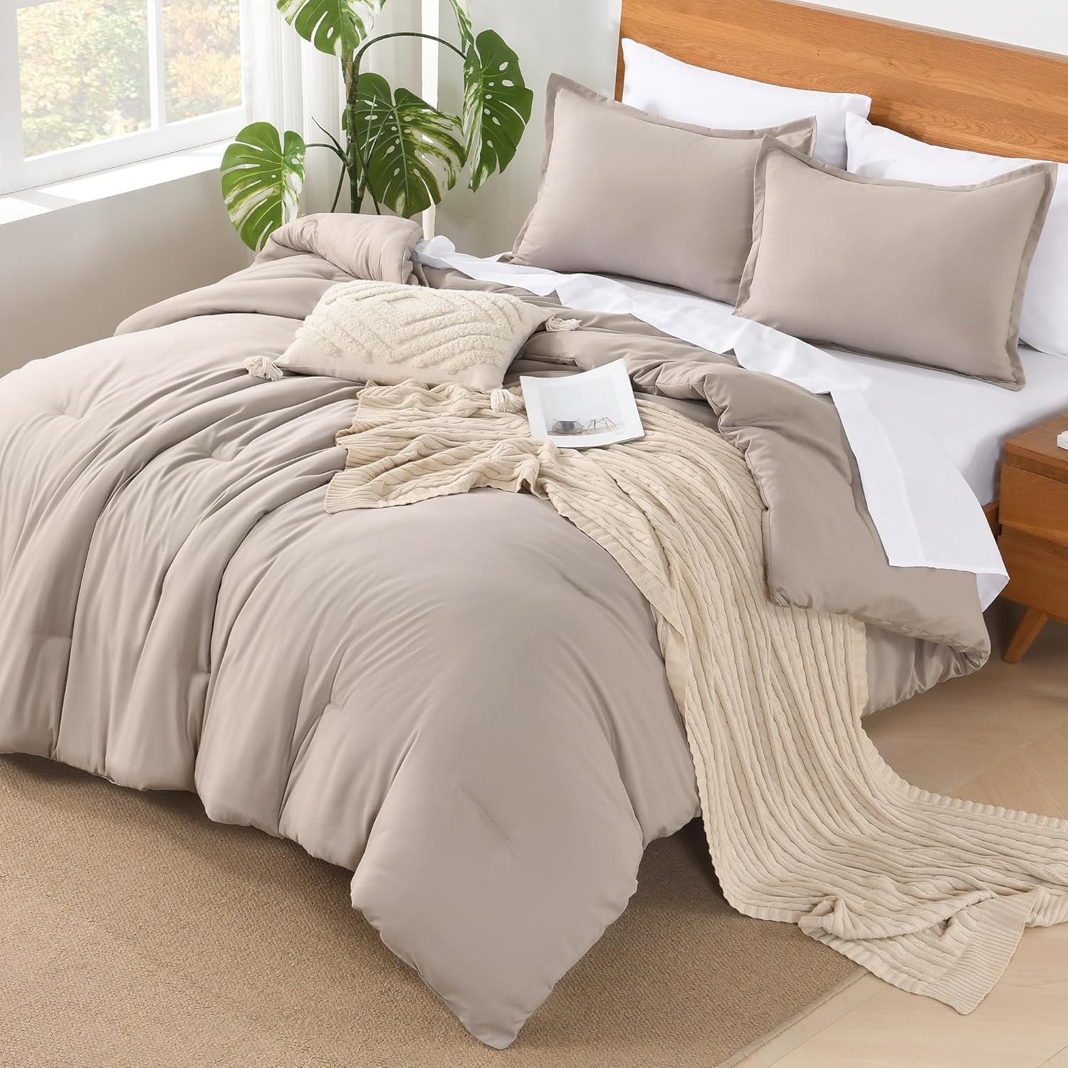 King Size Comforter Set - 7 Pieces Bed in a Bag King Bedding Comforter ...