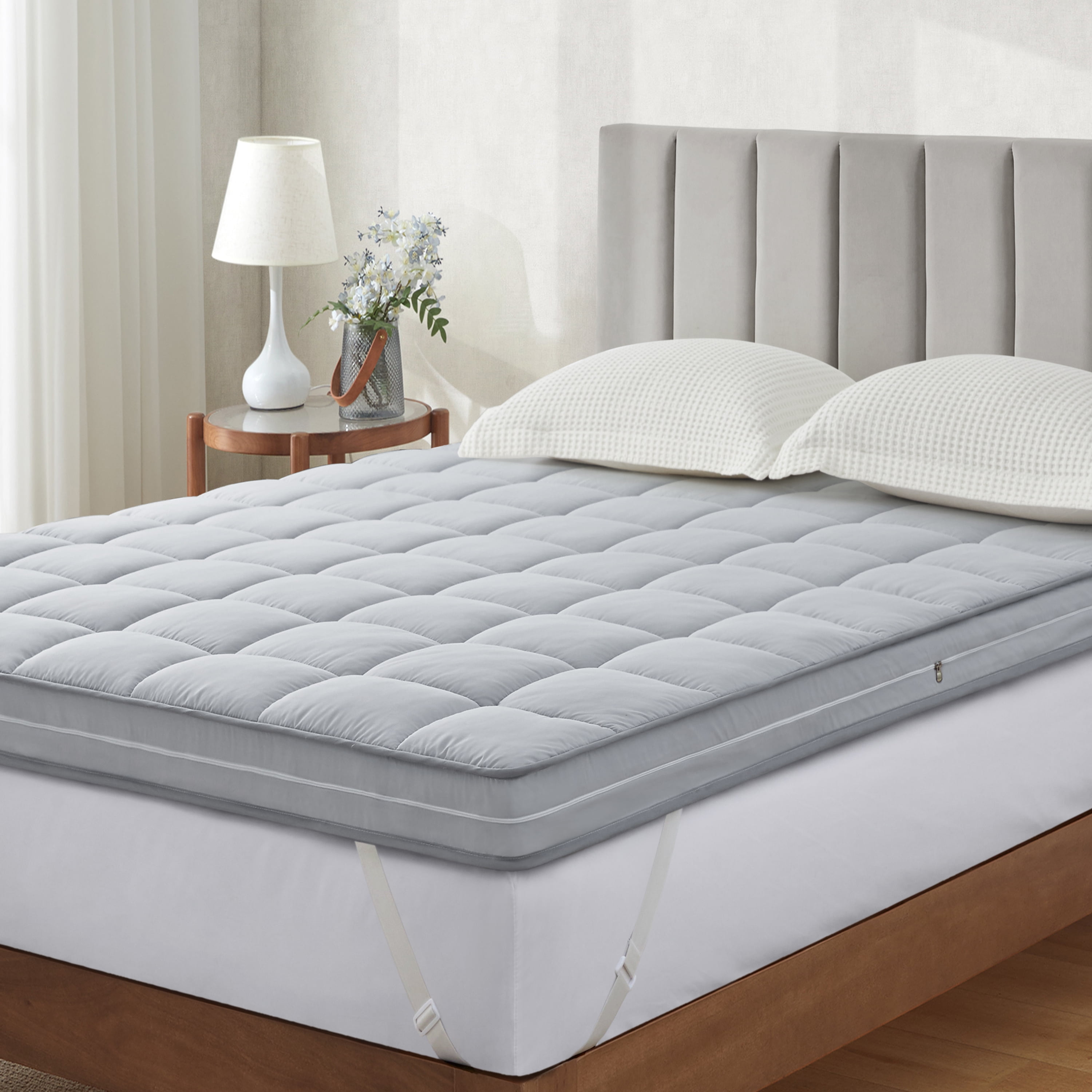 King Size Dual Layer 4Inch Memory Foam Mattress Topper For Back Pain ...