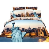 King Size Duvet Cover Sheets Set - Statue of Liberty - Walmart.com