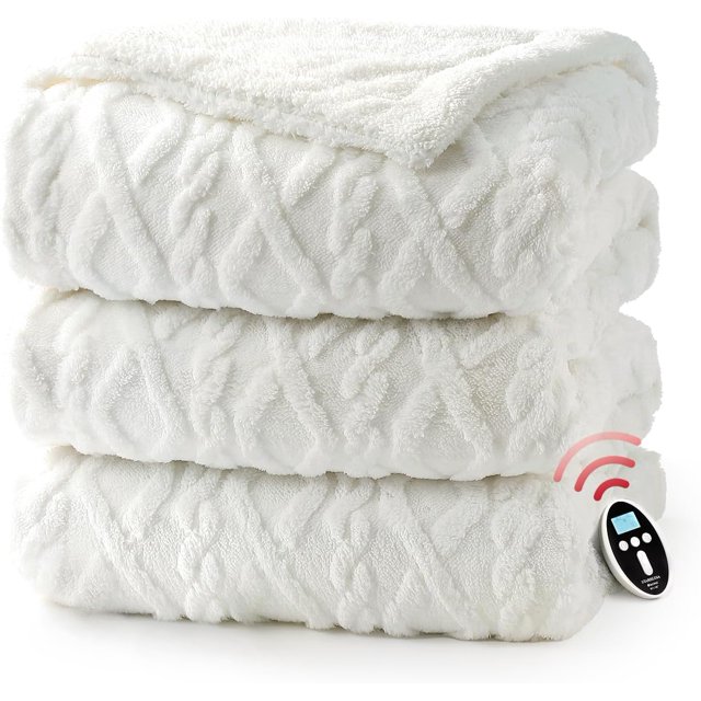 King Size Electric Heated Blanket | Dual Control Fast Heating | 10 ...