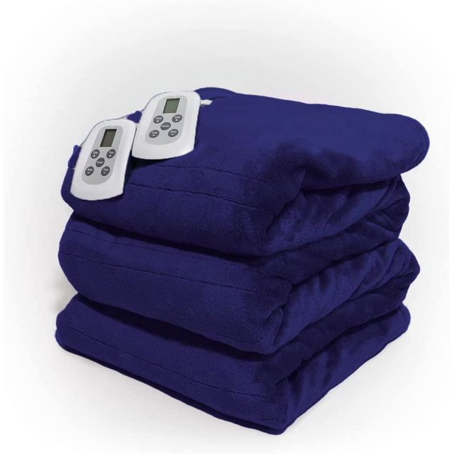 King Size Electric Heated Blanket with Dual Controllers, - Walmart.com
