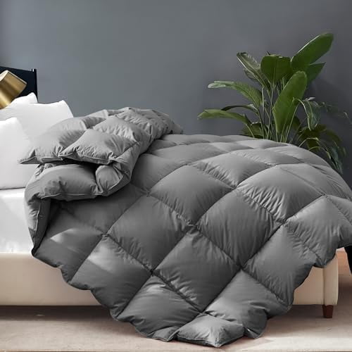 King Size Feather Down Fiber Comforter Ultra Fluffy Duvet Insert, All ...