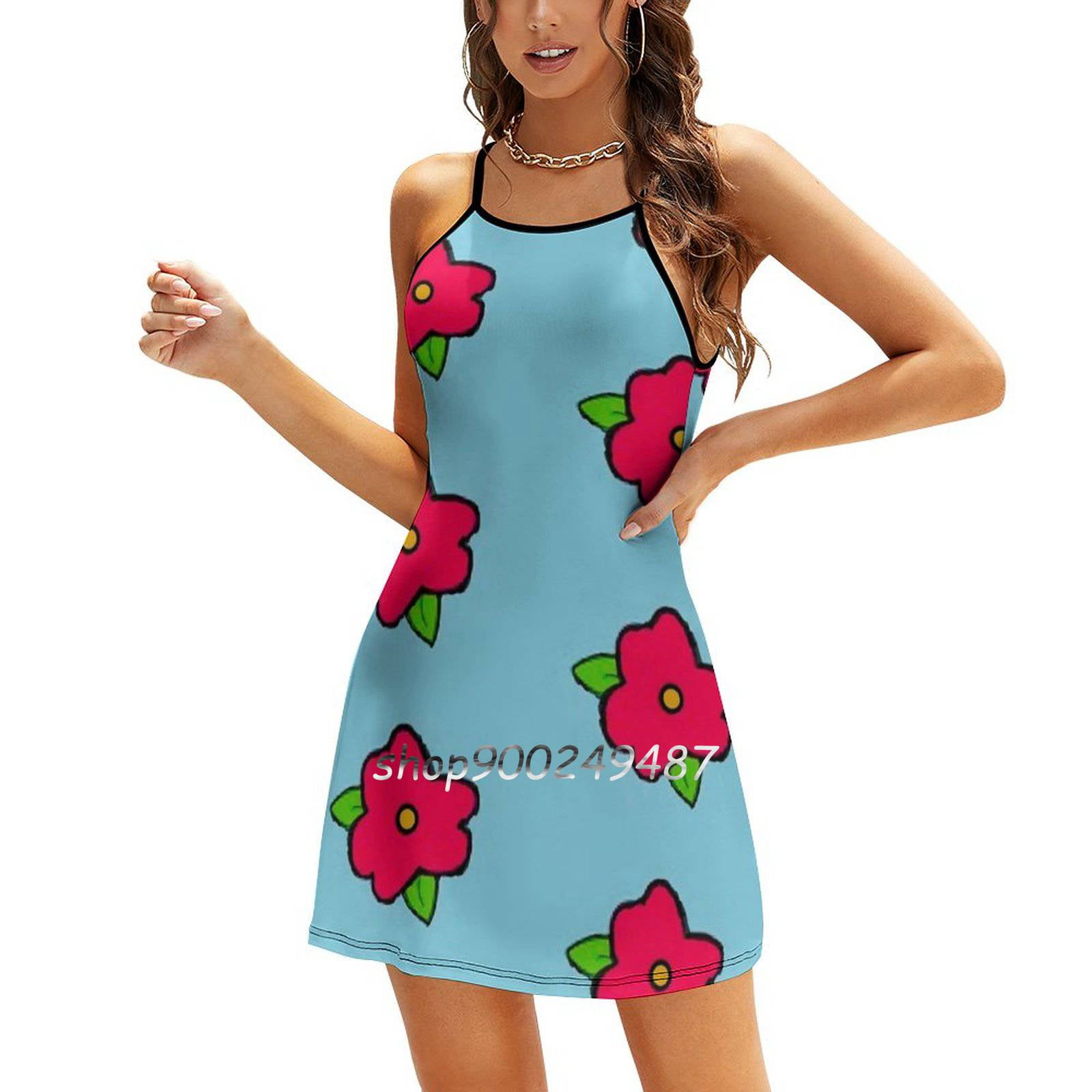 King Size Homer Muumuu Flower Evening Party Dresses Midi Sexy Dress ...