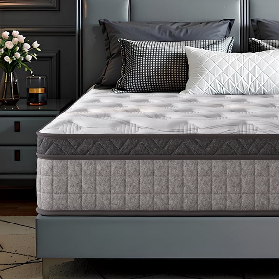 King Size Hybrid Mattress, 12 Inch Medium Firm Memory Foam Mattress in ...