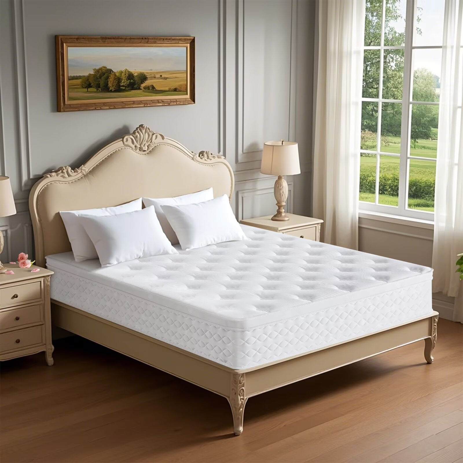 King Size Mattress 12 Inch Queen Hybrid Mattress in a Box, Upgrade ...