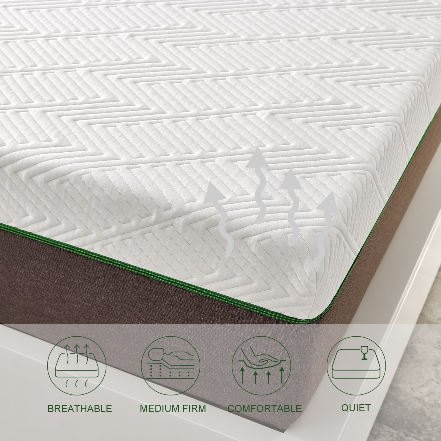 King Size Mattress, 14" Hybrid Mattress Individually Pocket Innerspring ...