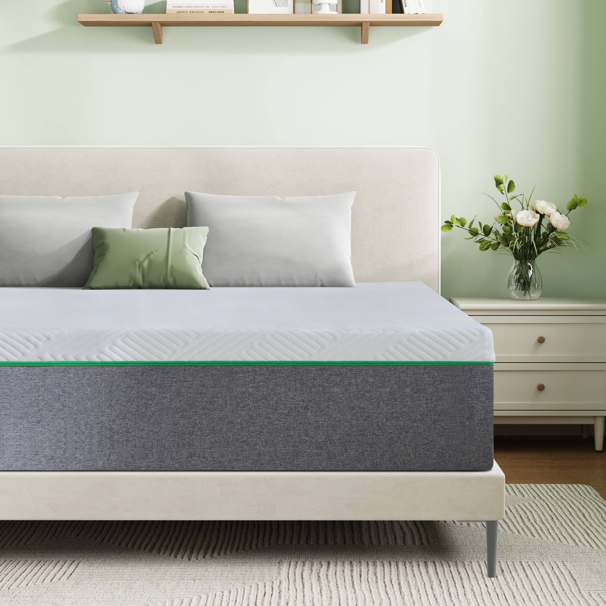King Size Mattress, FCCTO 12" Medium Memory Foam Mattress in a Box ...