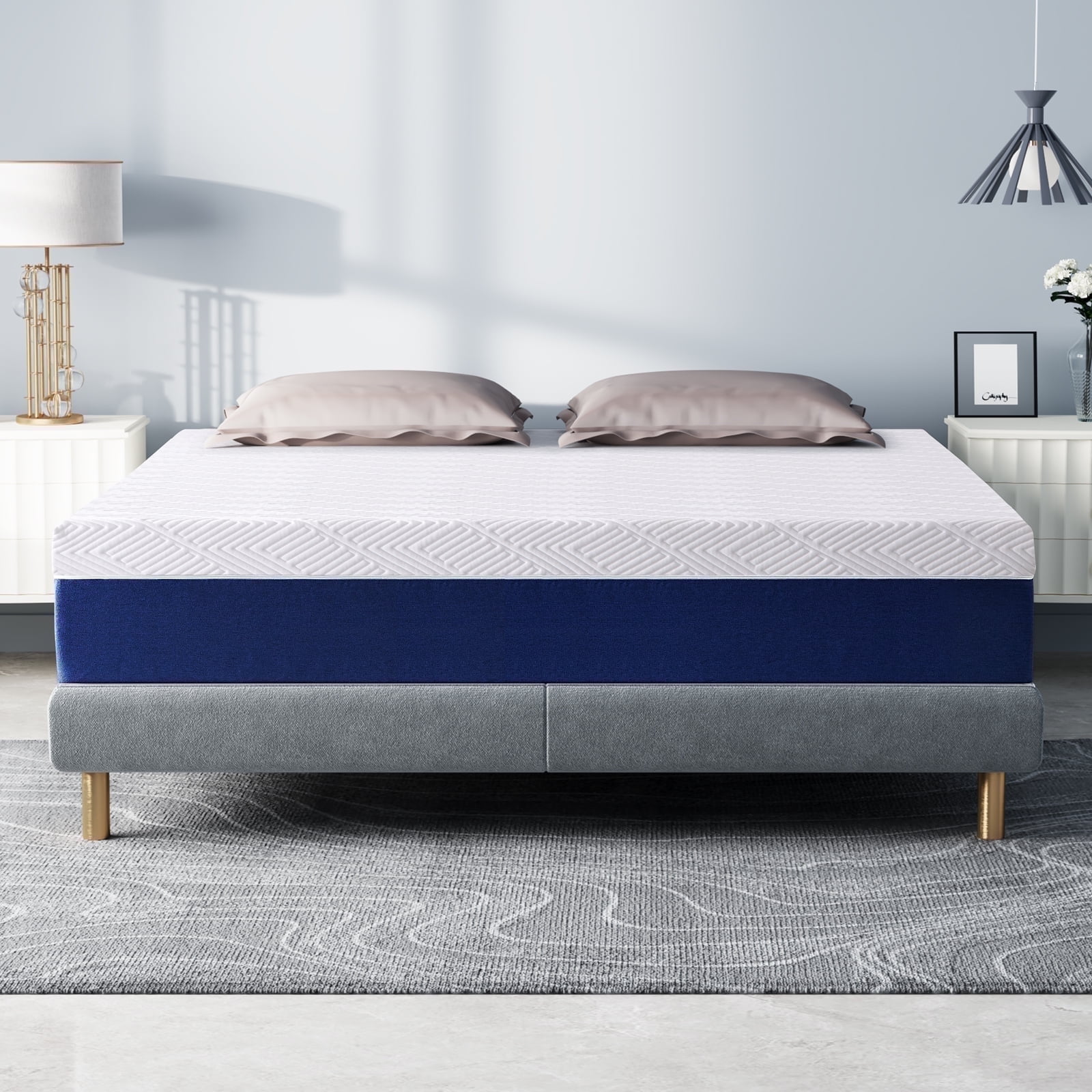 King Size Mattress, Lecuneey 14" King Size Gel Memory Foam Mattress in ...