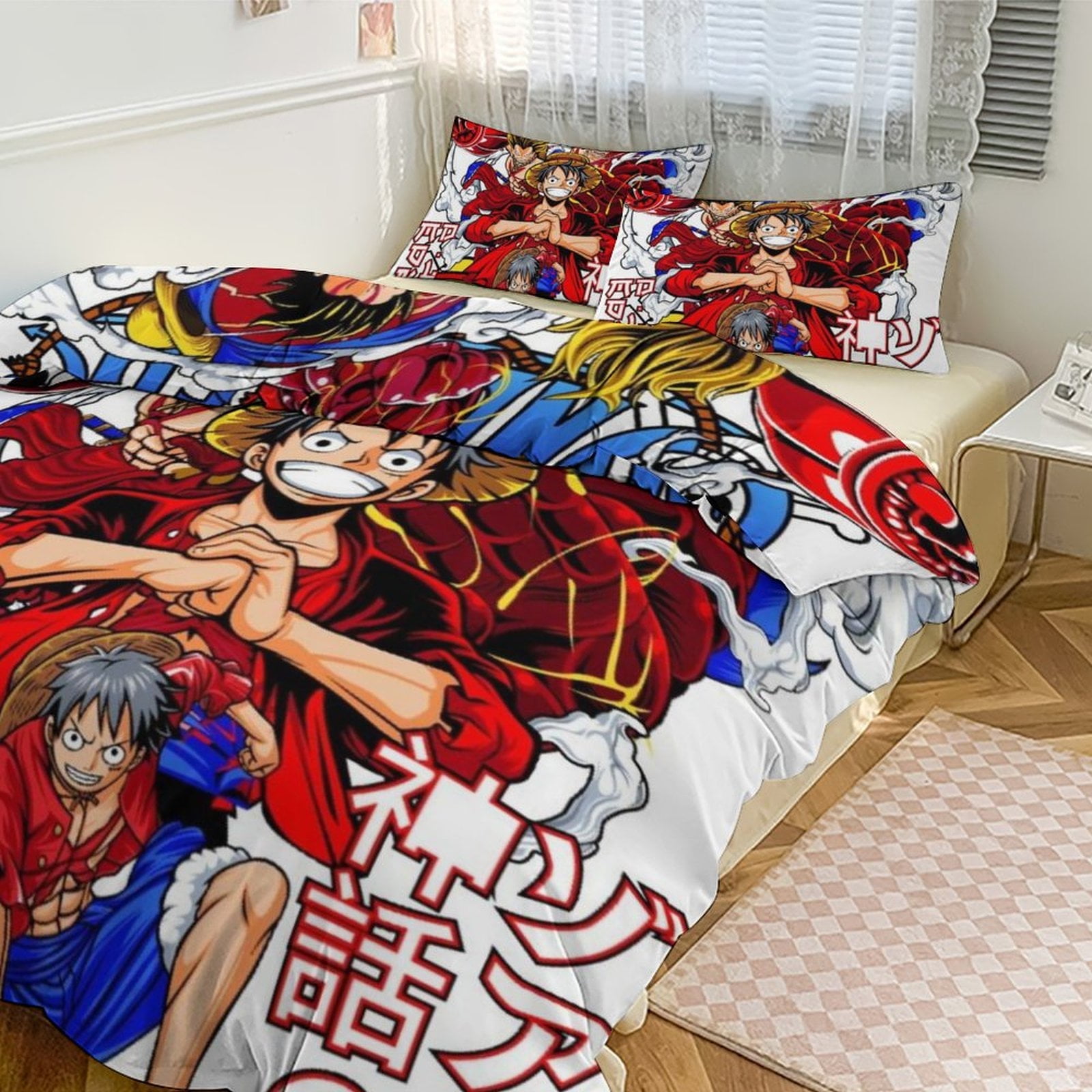 King Size One Piece Luffy Bedding Set Anime Bedding Set Contains One ...