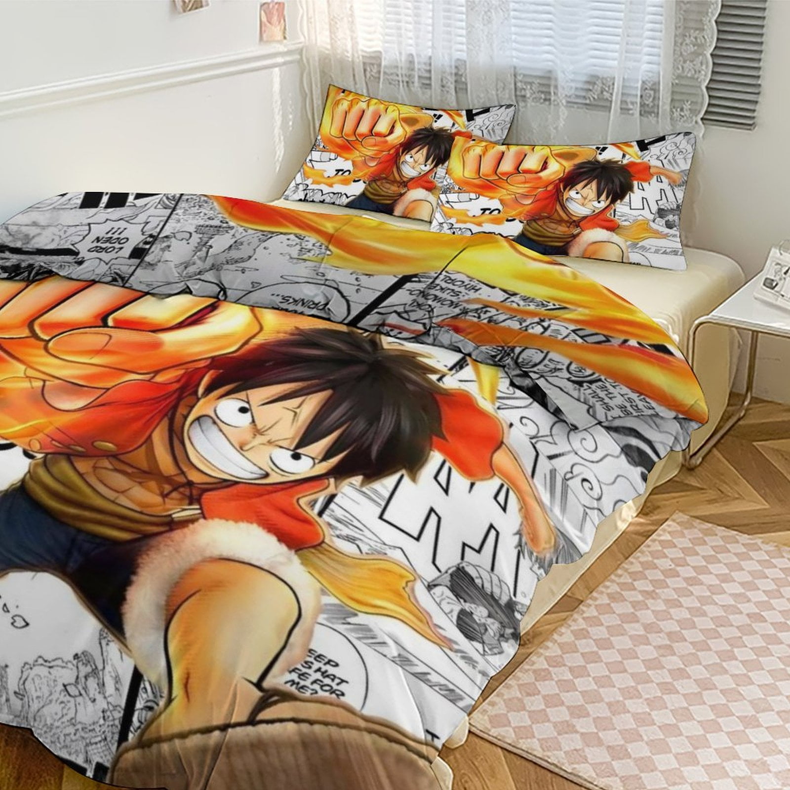 King Size One Piece Luffy Bedding Set Anime Bedding Set Contains One ...