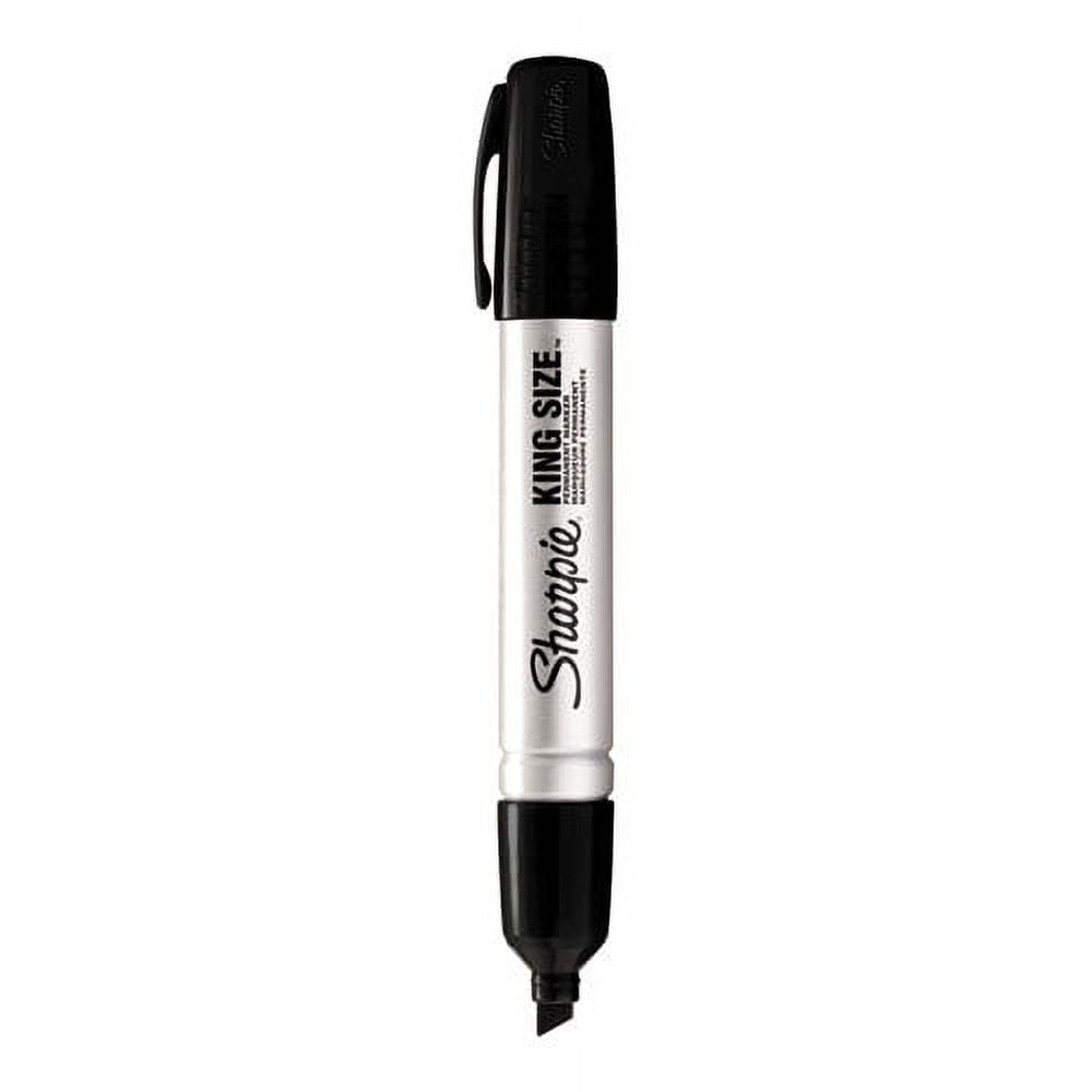 King Size Permanent Marker, Broad Chisel Tip, Black, Dozen | Bundle of ...