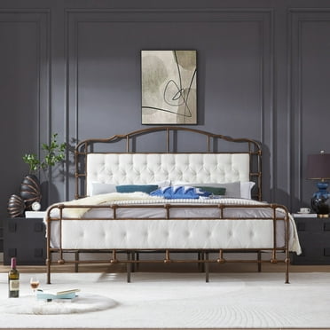 Doral Complete Metal Daybed with Link Spring Support Frame and Scrolled ...