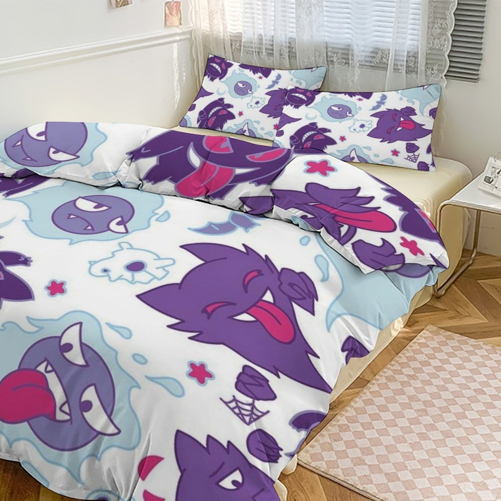 King Size Pokemon Bedding Set for Kids Contains One Duvet Cover and two ...