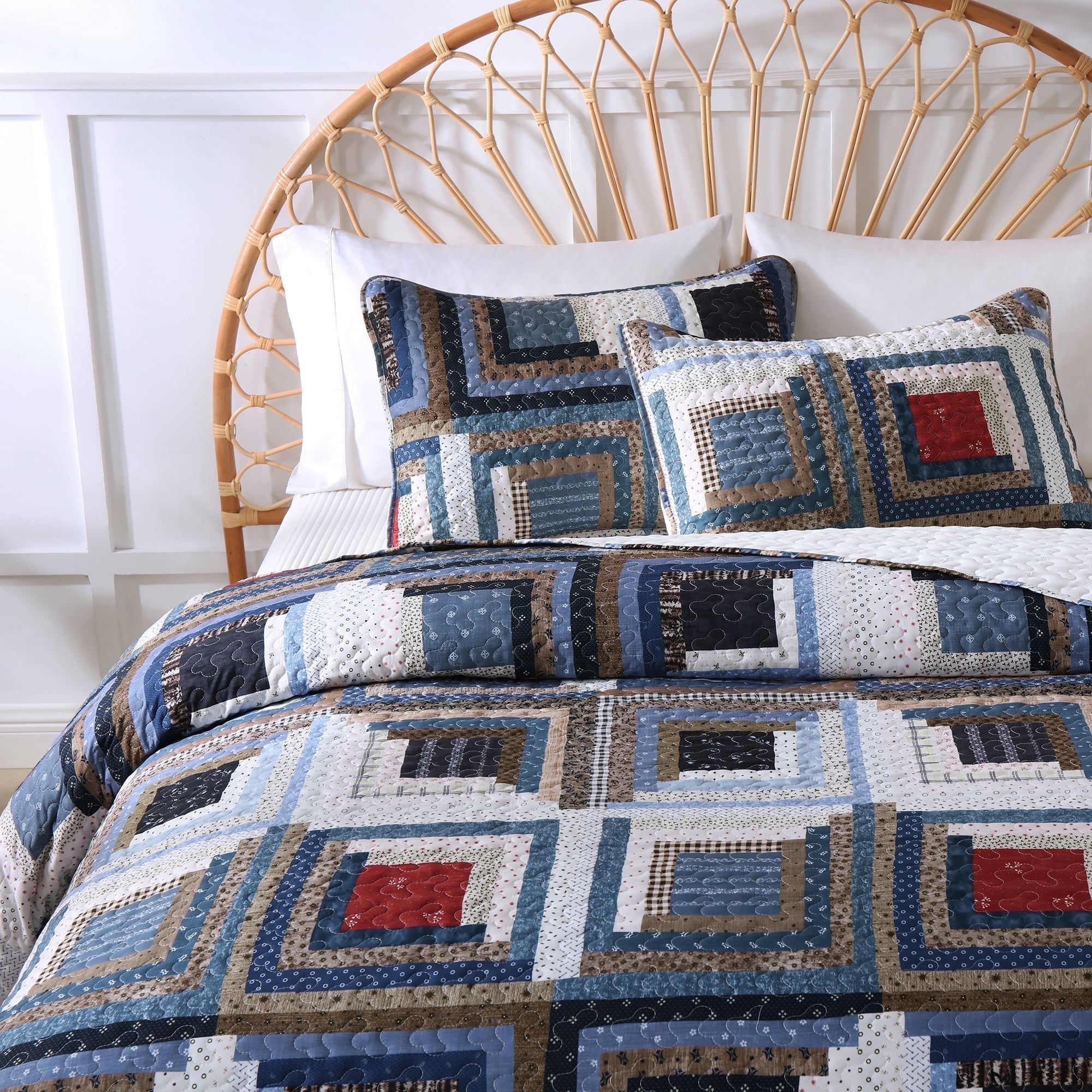 King Size Quilt Sets， Greagle 3-Piece Soft Warm Lightweight Bedspread ...
