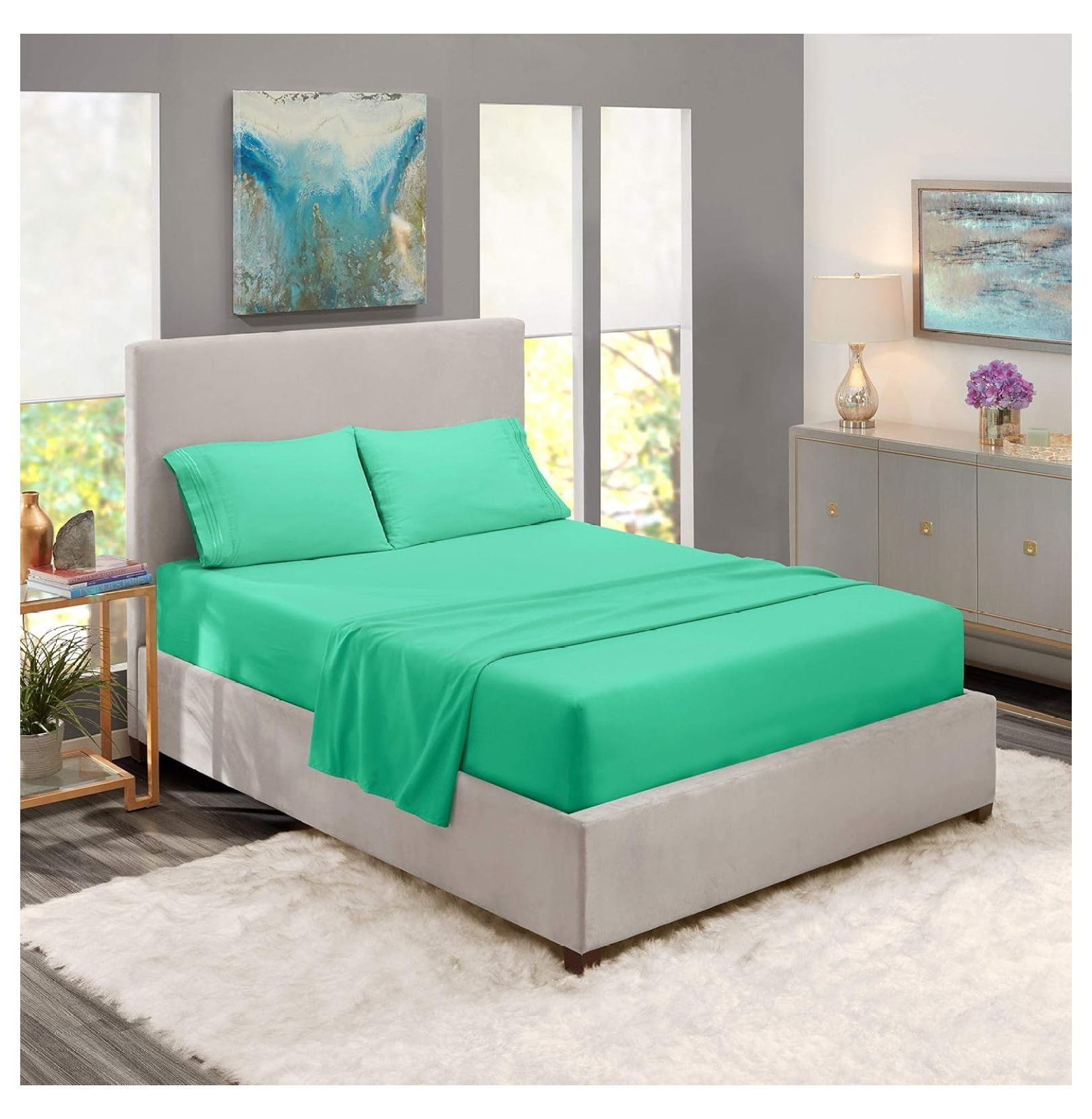 King Size Sheets Set - 4 Piece King Sheets, Bed Sheets for King Size ...