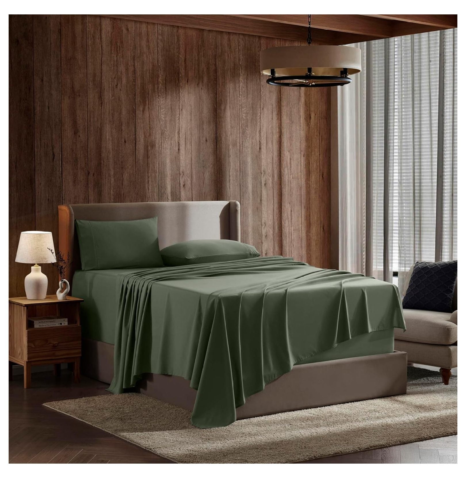 King Size Sheets Set- 4 Piece King Sheets, Deep Pocket, Hotel Luxury ...