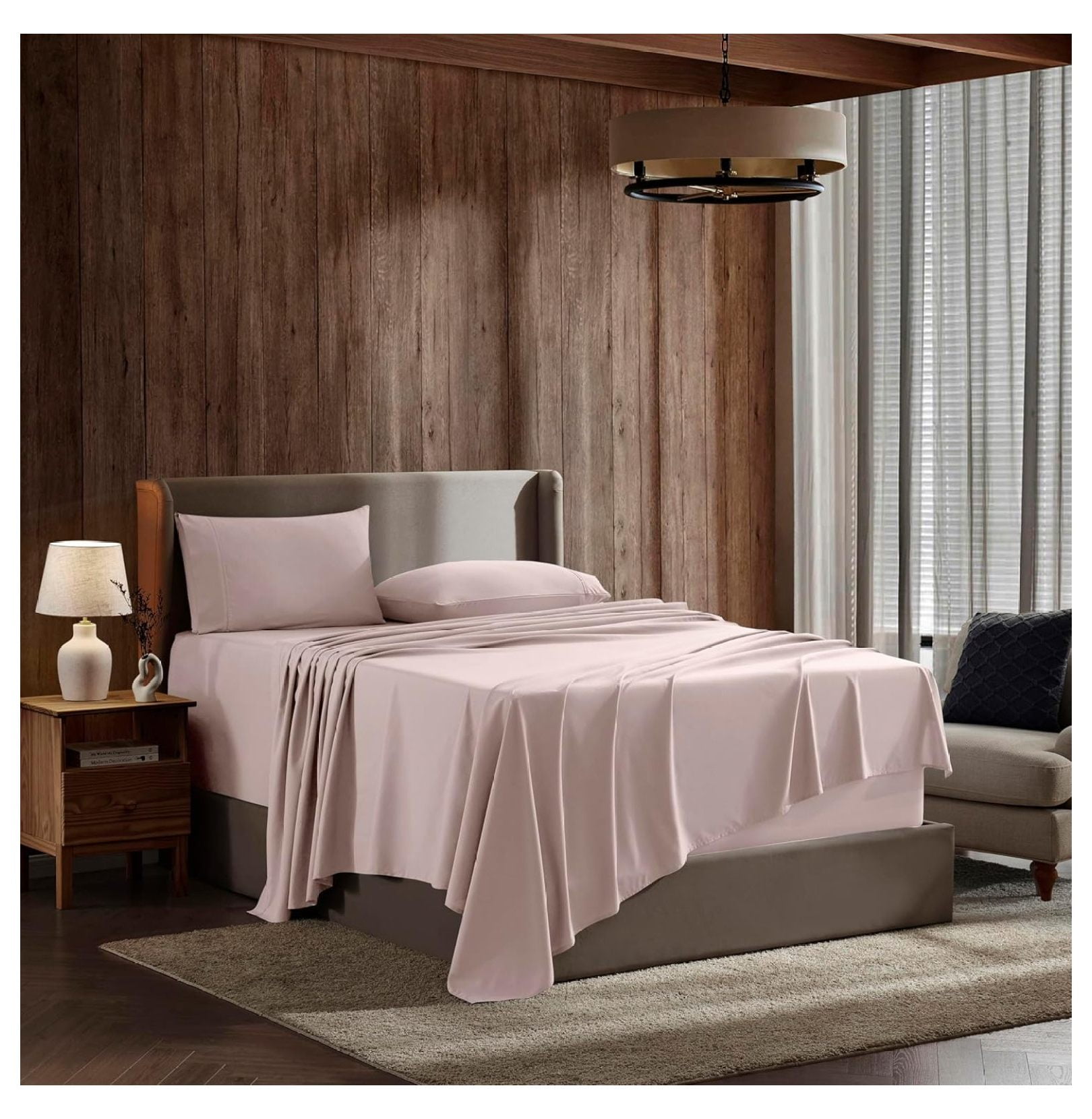 King Size Sheets Set- 4 Piece King Sheets, Deep Pocket, Hotel Luxury ...