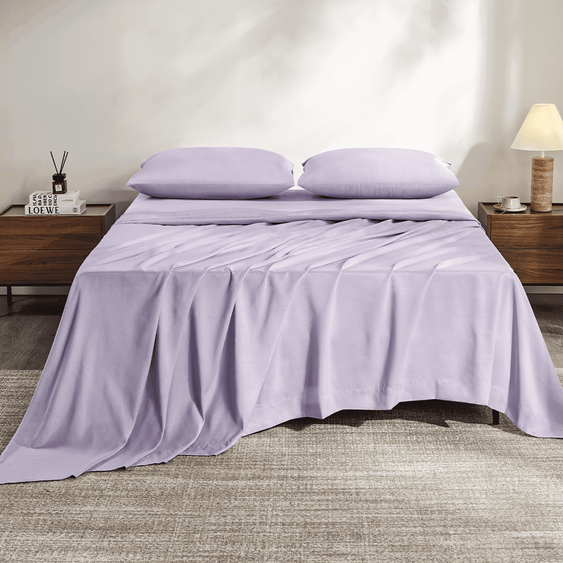King Size Sheets Set,Z-hom 4 Piece Cooling Sheets 14" Deep Pocket Sheet ...