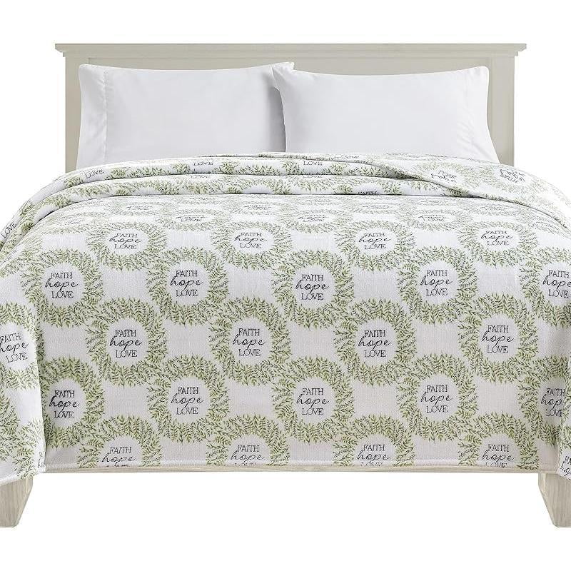 King Size Ultra Soft Flannel Bedspread - Lightweight Striped Coverlet ...