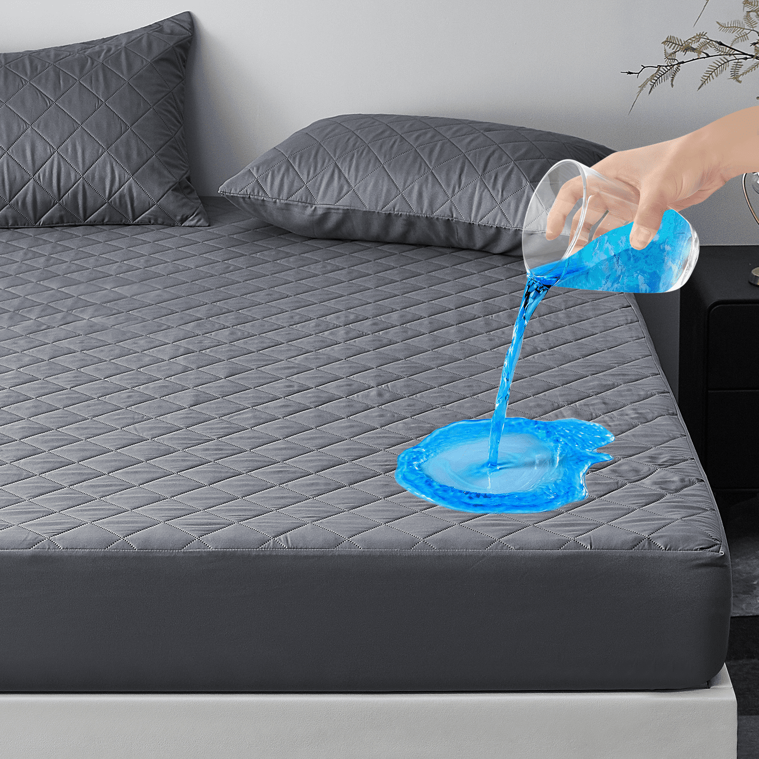 King Size Waterproof Mattress Protector, Premium Mattress Pad Cover for ...
