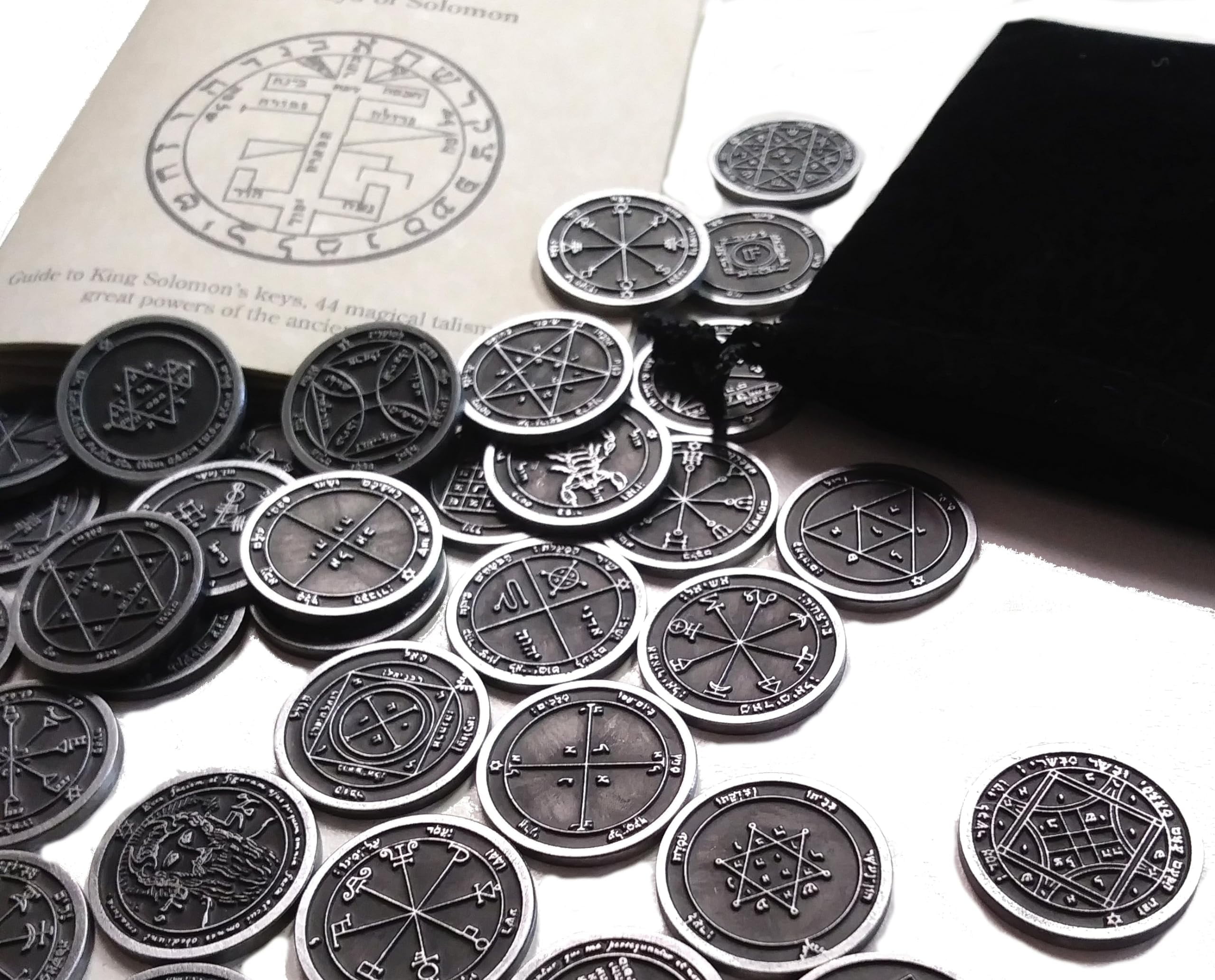 King Solomon's 44 Pentacle Metal Coin Talismans Set All The Planetary ...