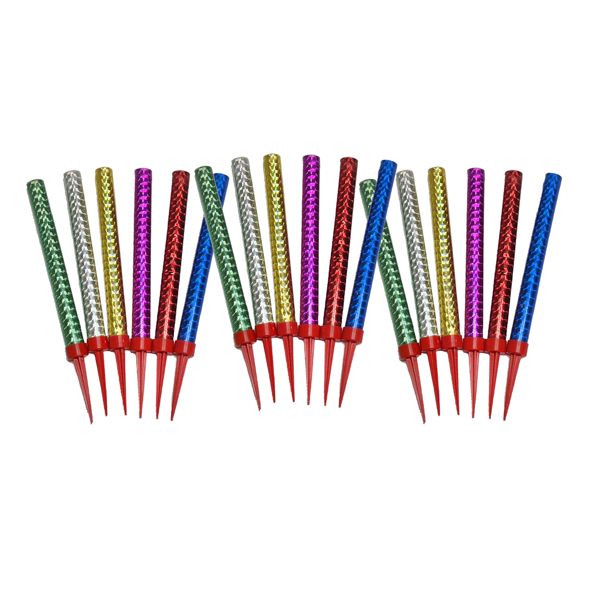 King of Sparklers Multicolored Cake Sparklers 3-Packs of 6 (Silver ...