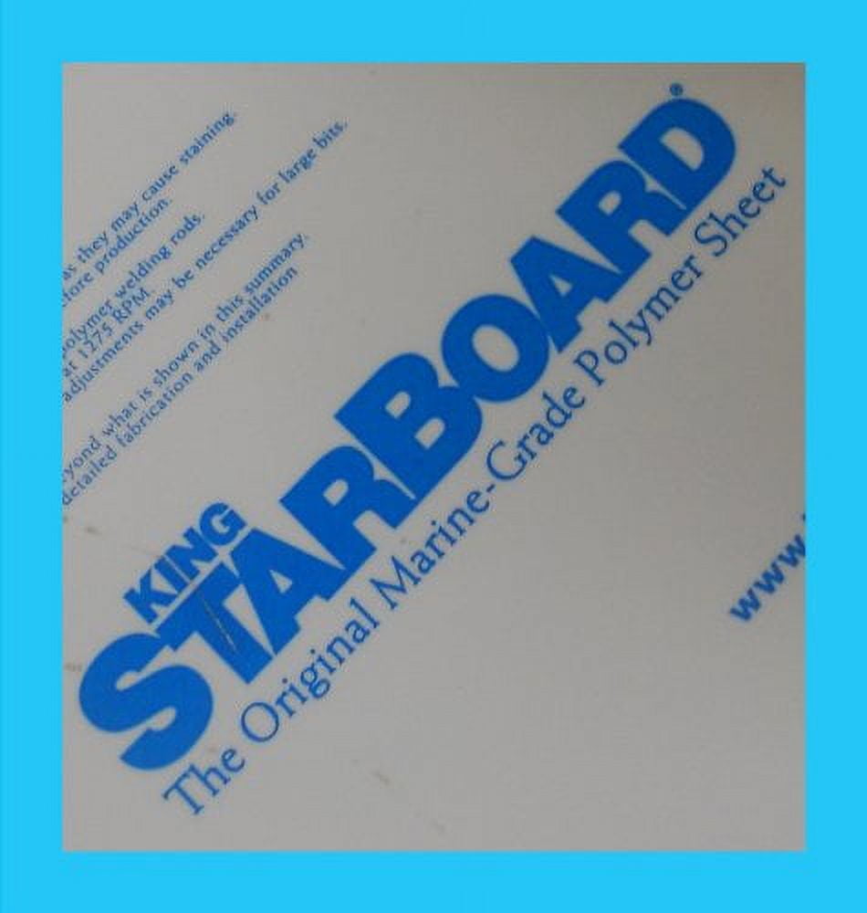 King Starboard 24 x 54 x 1/2 White/White - Walmart.com