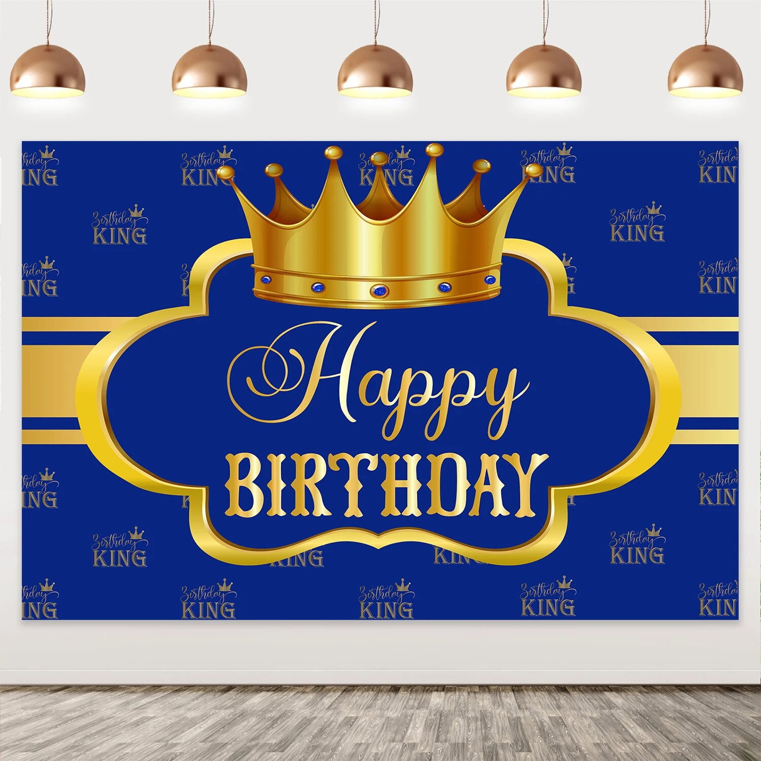 King Theme Happy Birthday Backdrop for Boy Prince King Crown ...