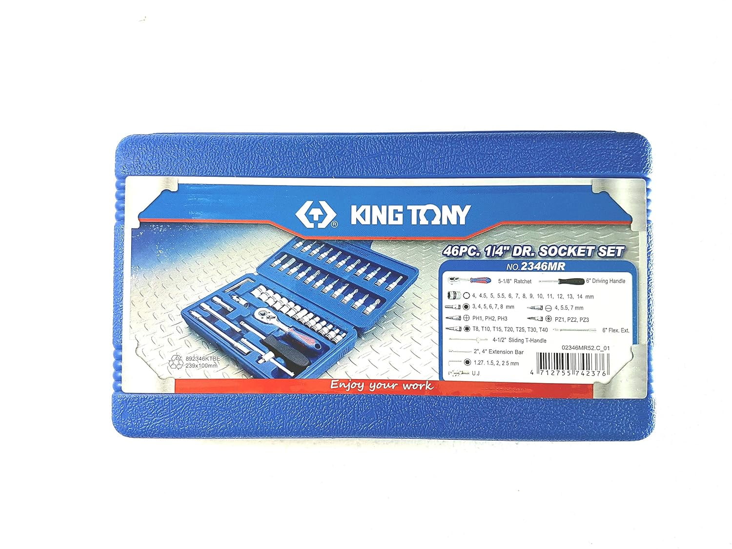 King Tony KingTony 46pc 14 Socket Set 2346 Tool Kit - Walmart.com