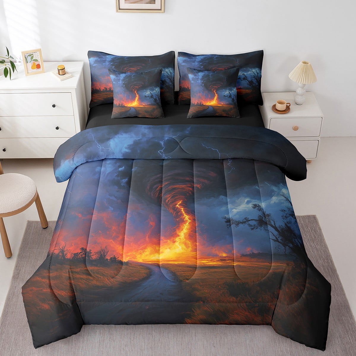 King Tornado Bedding Sets Hurricane Bed In A Bag Natural Disaster Theme ...