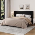 King Velvet Upholstered Platform Bed Frame – Wingback Headboard, Wood ...