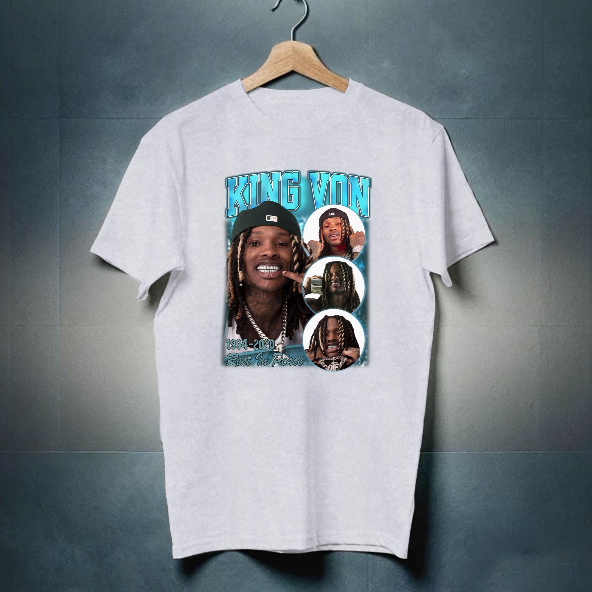 King Von Hip Hop Retro 90s Rapper Graphic Rap Tee YO3886-TH12825 ...