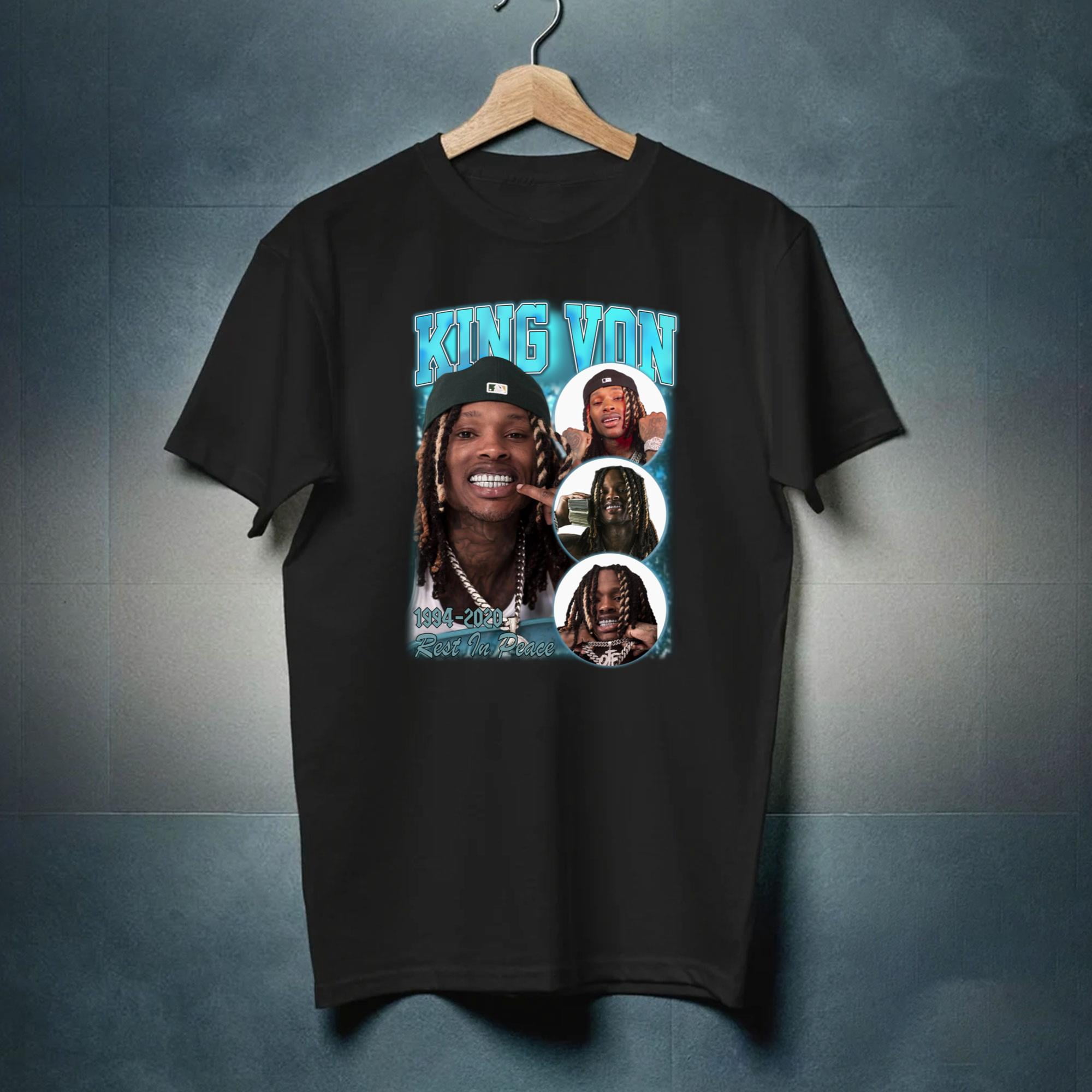 King Von Hip Hop Retro 90s Rapper Graphic Rap Tee YO3886-TH52066 ...