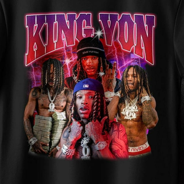 King Von Rap Legend Graphic T-Shirt, Iconic Hip Hop Artist Tee, Music ...