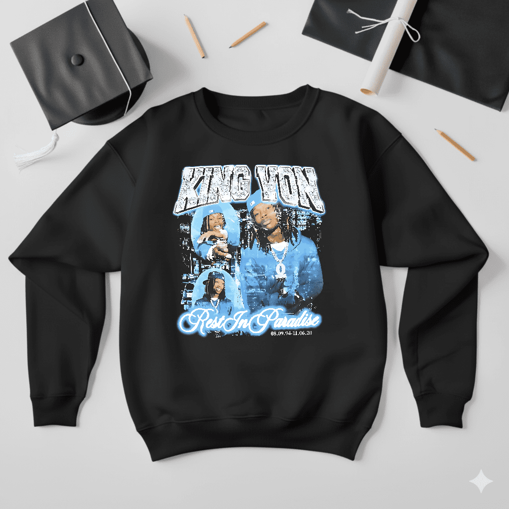 King Von Rest In Paradise Hip Hop Rap Music Tribute Fan Sweatshirt ...
