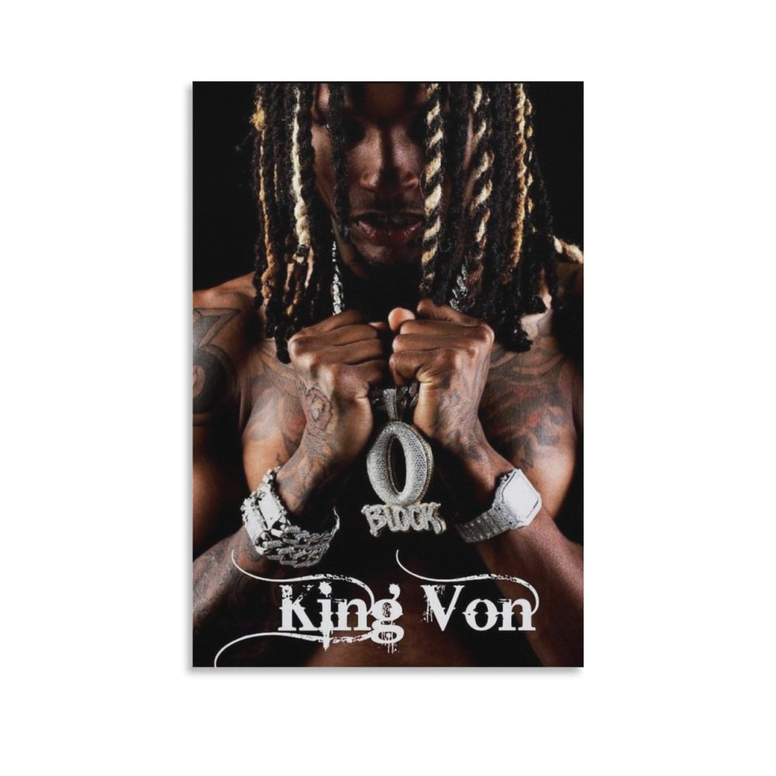 King Von Singer Canvas Poster（3） Posters Art Print Wall Photo Paint ...