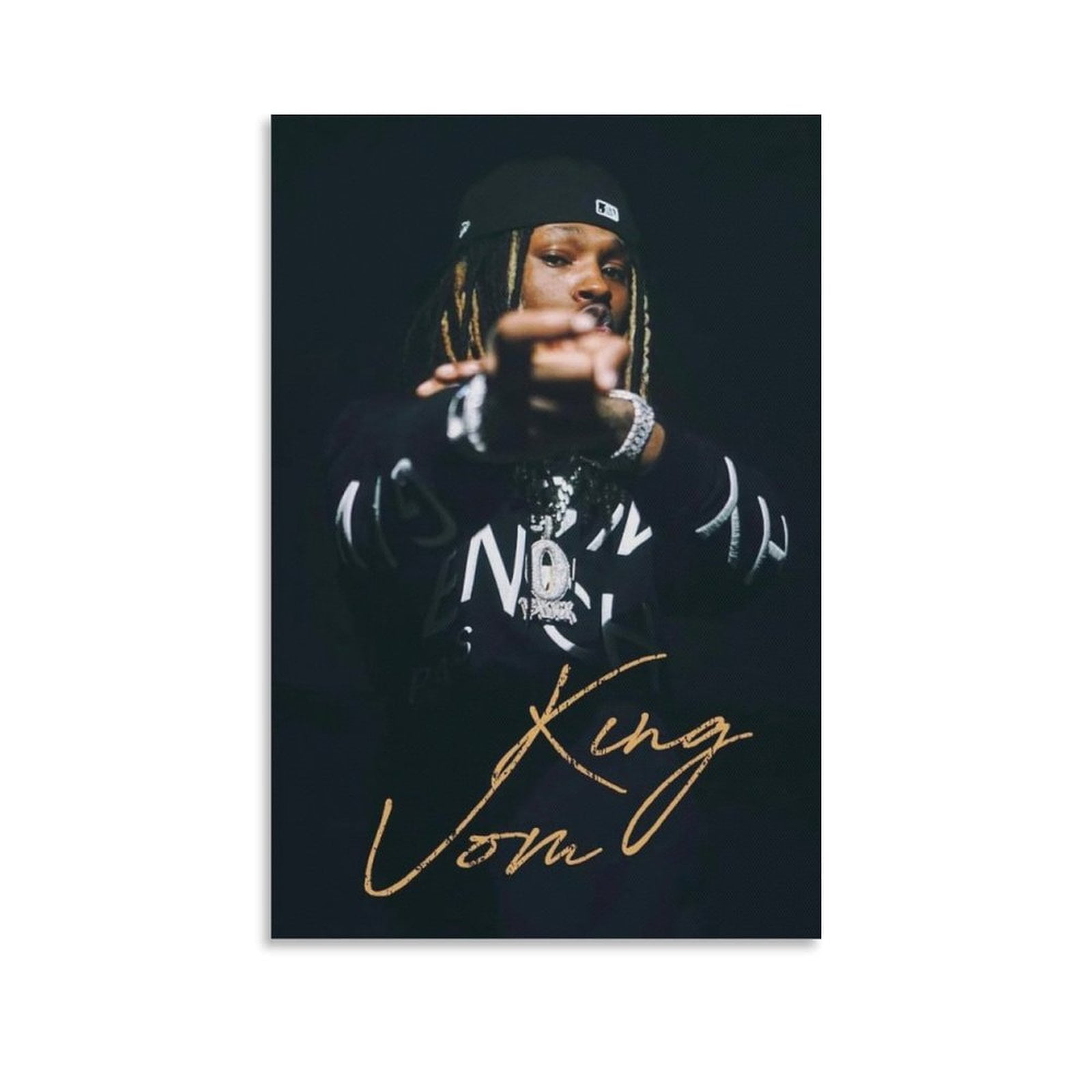 King Von Singer Canvas Posters Room Aesthetic Poster Print Art Wall ...