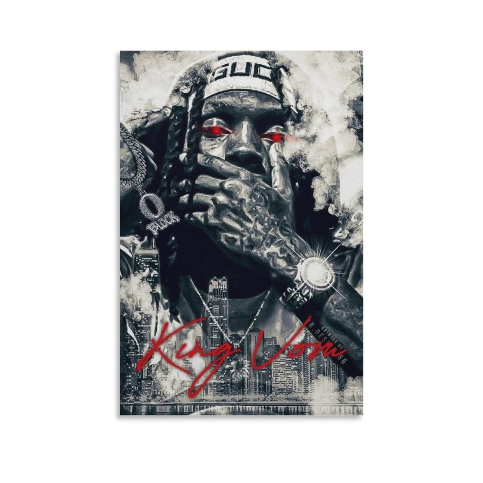 King Von Singer Poster（1） Picture Print Canvas Poster Wall Paint Art ...