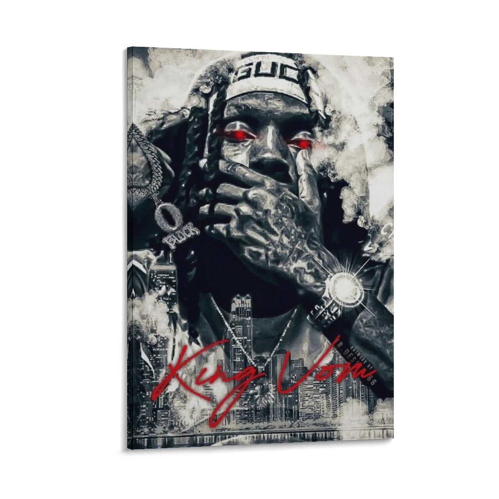 King Von Singer Poster（1） Wall Art Poster Scroll Canvas Painting ...