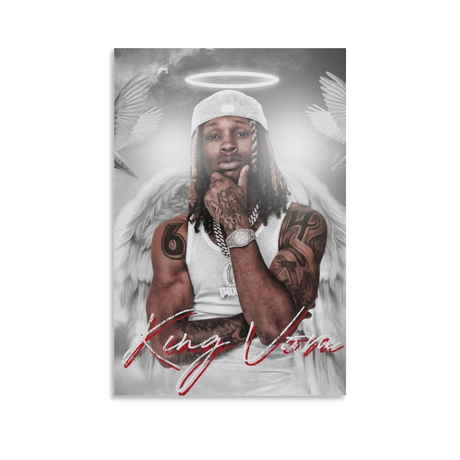 King Von Singer Poster（2） Painting On Canvas Wall Art Poster Scroll ...