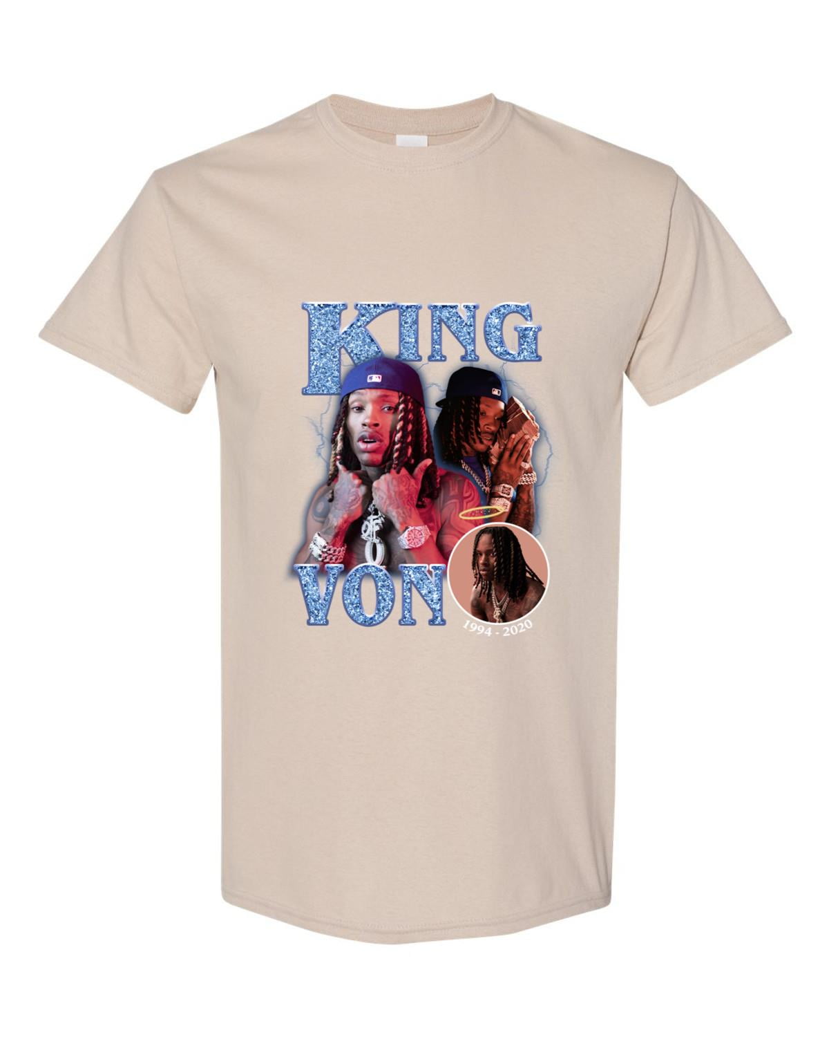 King Von T-Shirt Graphic Rap Tribute in Retro 90s Streetwear Style, for ...