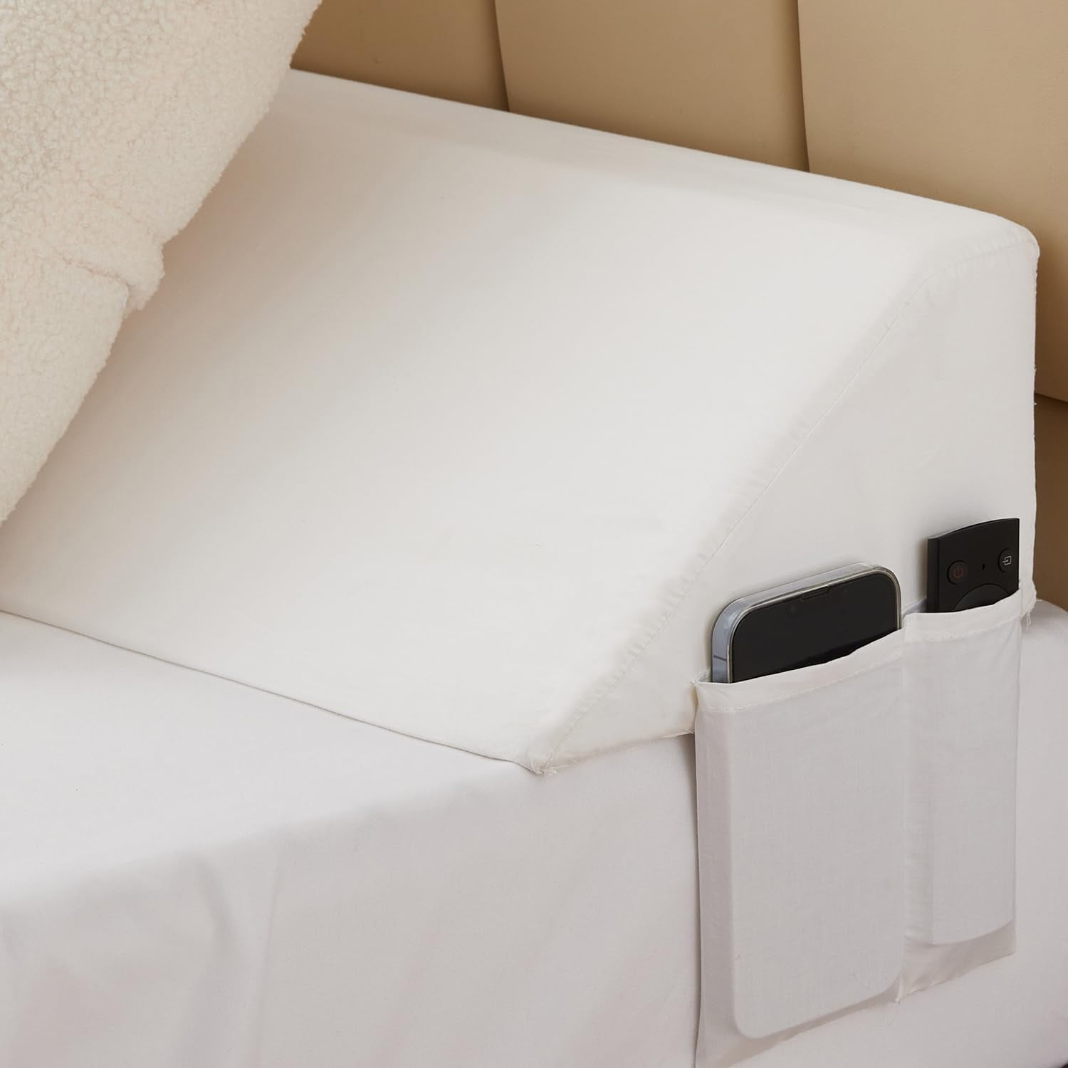 King Wedge Pillow Headboard (76"x10"x6"), Bed Wedge Pillow for ...